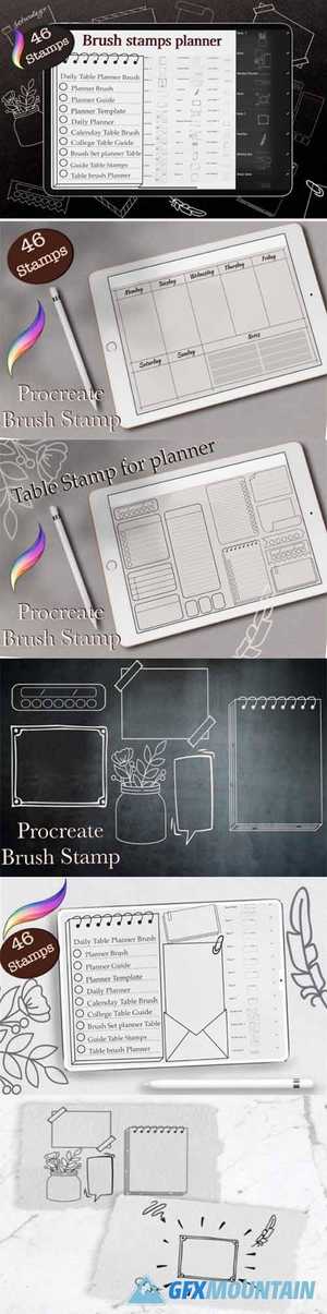 Procreate Planner Stamp Brushes Template 7175638 Free Download 
