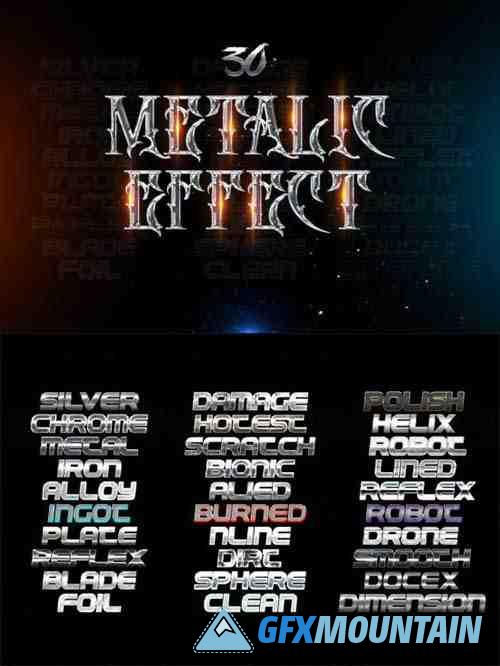 30 Metallic Type Effects Photoshop Layer Styles Free Download Graphics Fonts Vectors 